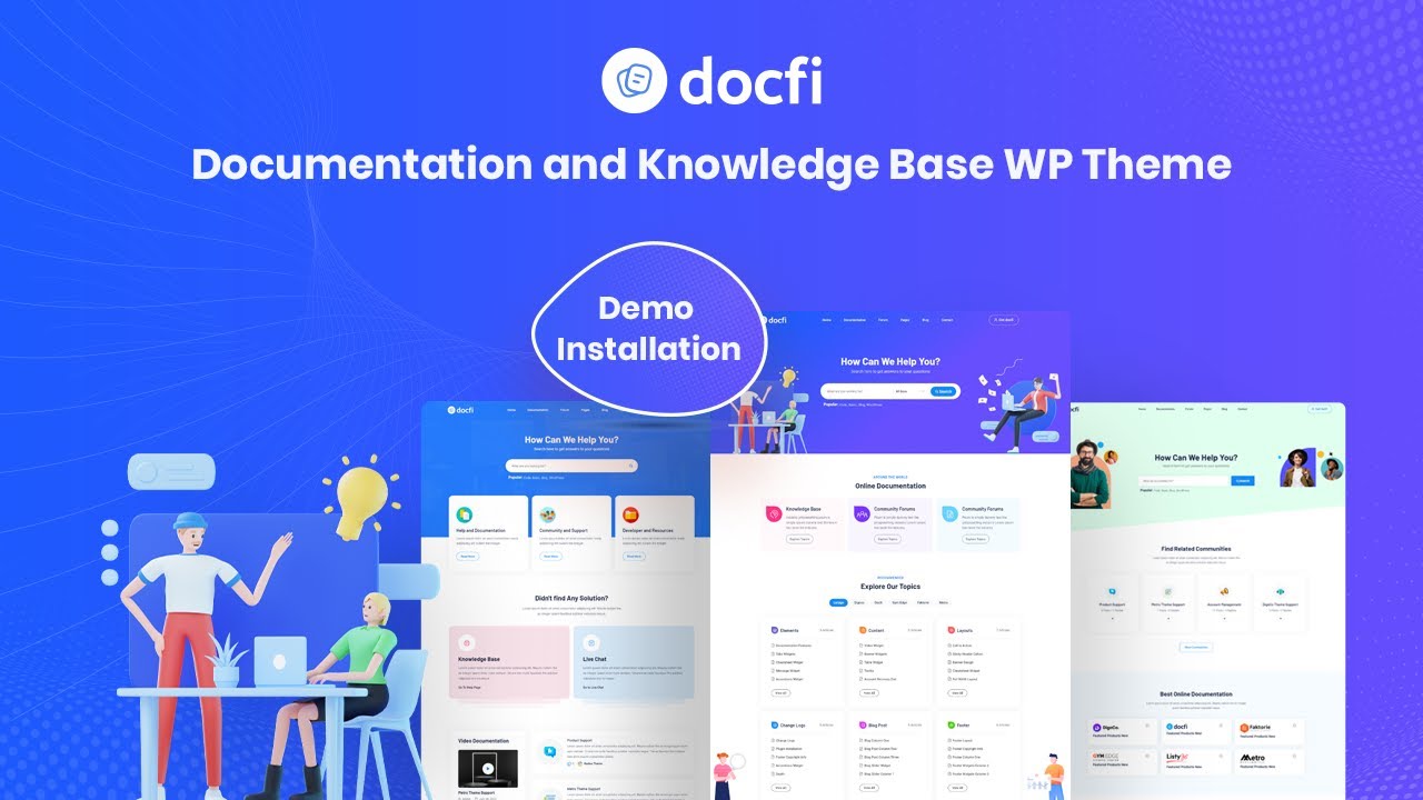 Docfi - Documentation & Knowledge Base WordPress Theme [Demo Installation]
