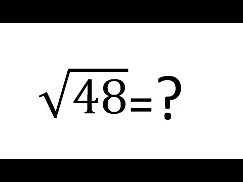 How to find Square Root of 48