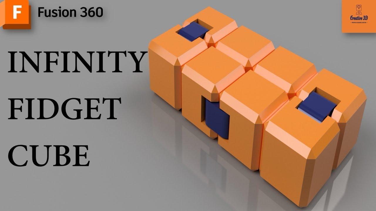Infinity Fidget Cube Design in Fusion 360 #autodeskfusion360 #fusion360india #fusion360design