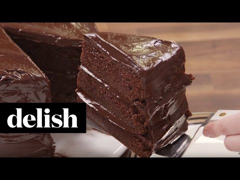 Matilda-Inspired Chocolate Fudge Cake Recipe from Scratch - Delish.com