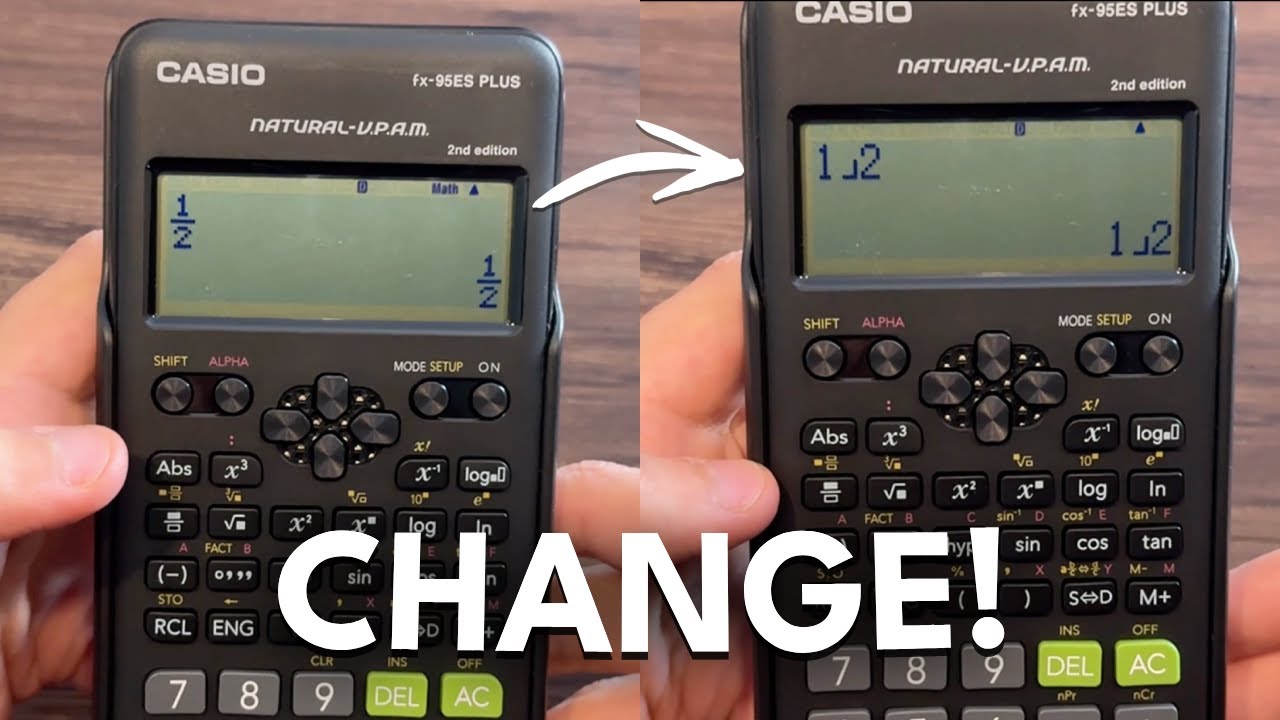 How to Change the Fraction Display on a Casio Calculator | fx-82AU II & fx-95ES PLUS