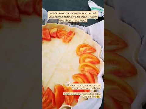 Easy French Tomato pie #frenchrecipe #recipe #tomatorecipe #france #cooking