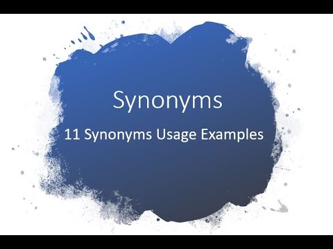 Synonyms for English beginners and how to use them