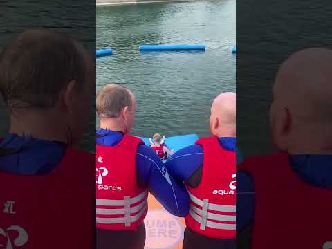Stuntmen PRANK Lifeguard π AIRBAG LAUNCH #waterpark #stevenage #funny #stunt #prank
