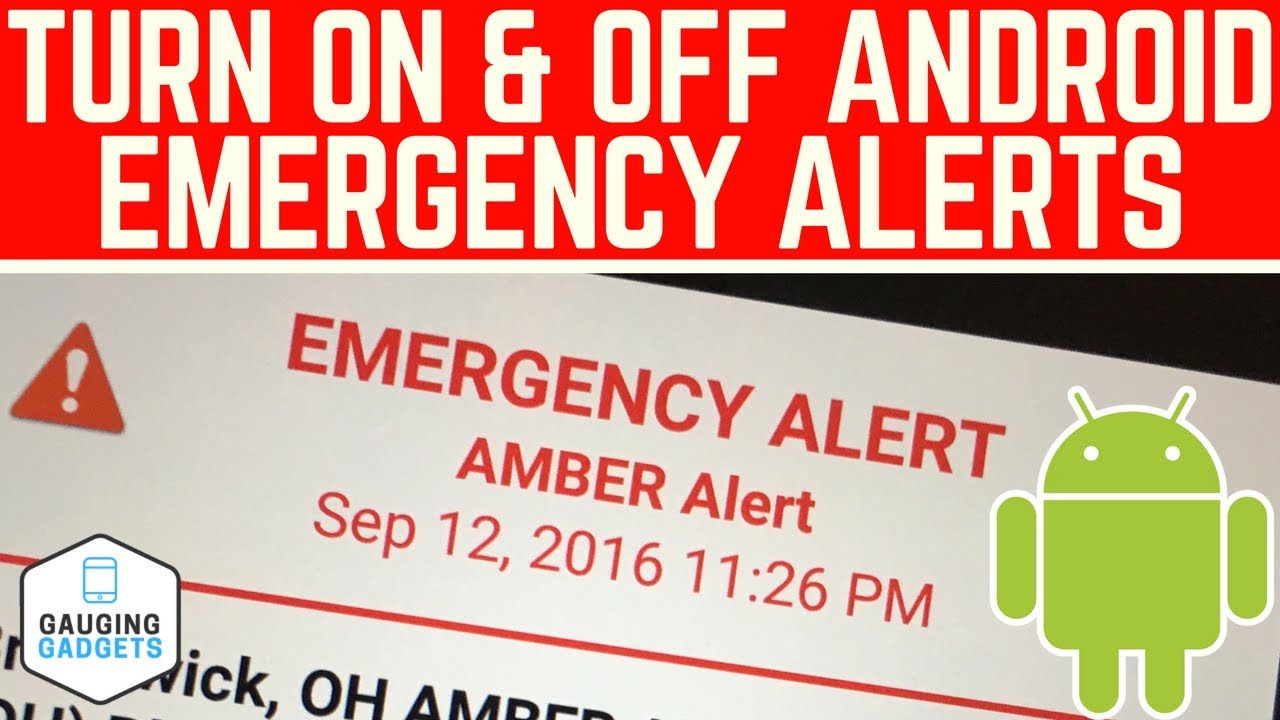 How To Turn On And Off Emergency Broadcast - Android Tutorial