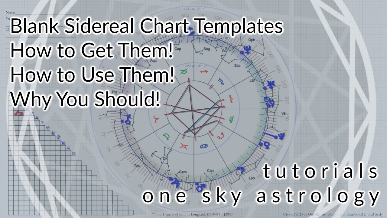 🌌 Blank Sidereal Chart Templates 🌞 How to Get! 🌕 How and Why to Use! 🌠