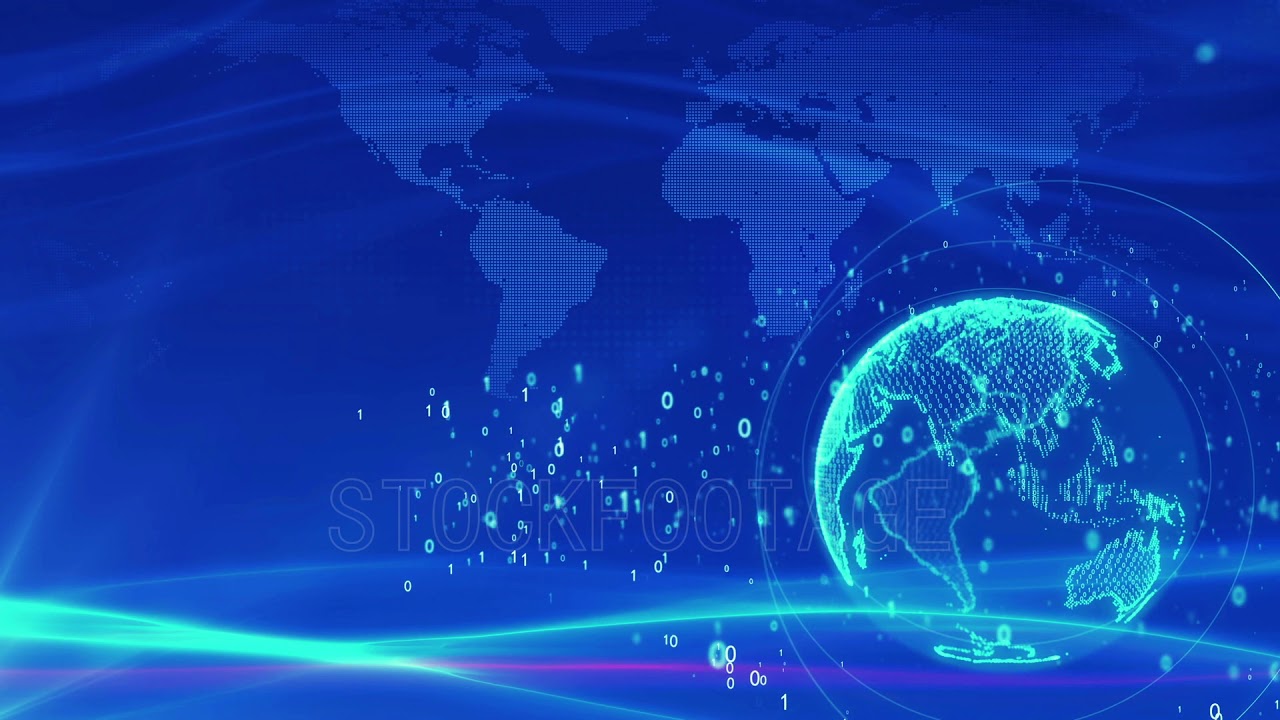 High-tech digital earth background.Background global technology.Earth on Digital Network background