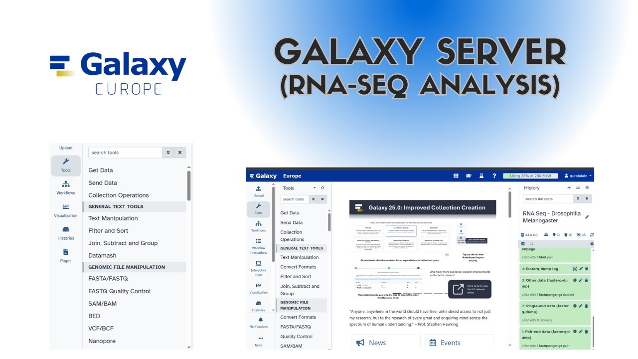 How to Use Galaxy Platform for Biological Data Analysis  | Step by Step for Beginners
