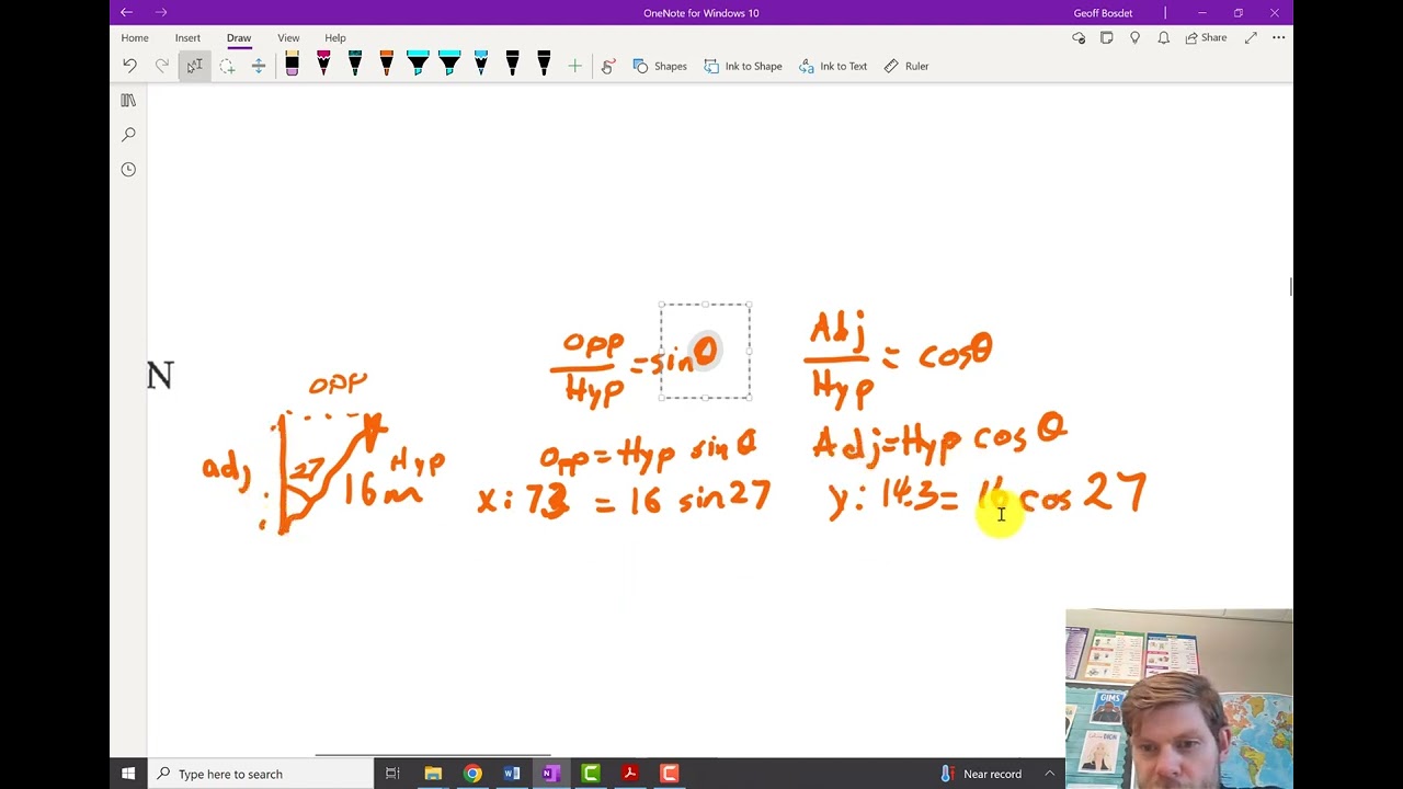 Kinematics   Breaking Vectors into Components