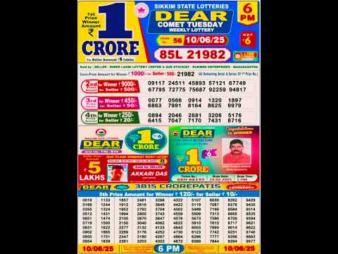 Nagaland lotteryresult today 6.pm 10/06/2025 morning Nagaland State Lottery Result Pdf.#discount