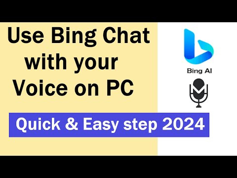 How to use Bing Chat with your Voice on PC in a easy steps | how to use Bing AIvoice chat free