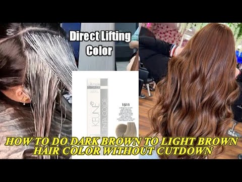 HOW TO DYE DARK BROWN TO LIGHT BROWN HAIR COLOR WITHOUT CUTDOWN#FASHION HAIRDYE WITHOUT CUTDOWN#hair