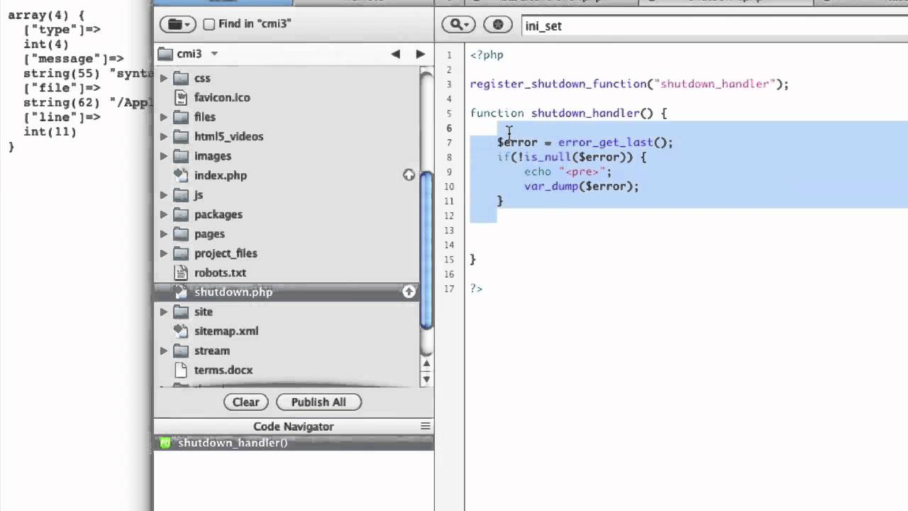 PHP Pretty Fatal Errors