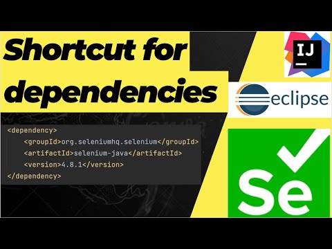 Quickest way to add dependencies in IntelliJ & Eclipse | Selenium - Java | School of Automation