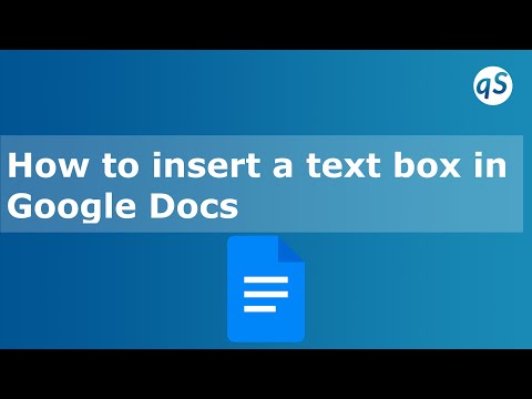 How to insert a text box in Google Docs