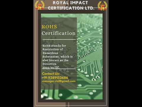Restriction of Certain Hazardous Substances / #rohscertification #royalimpactcertificationltd / ROHS