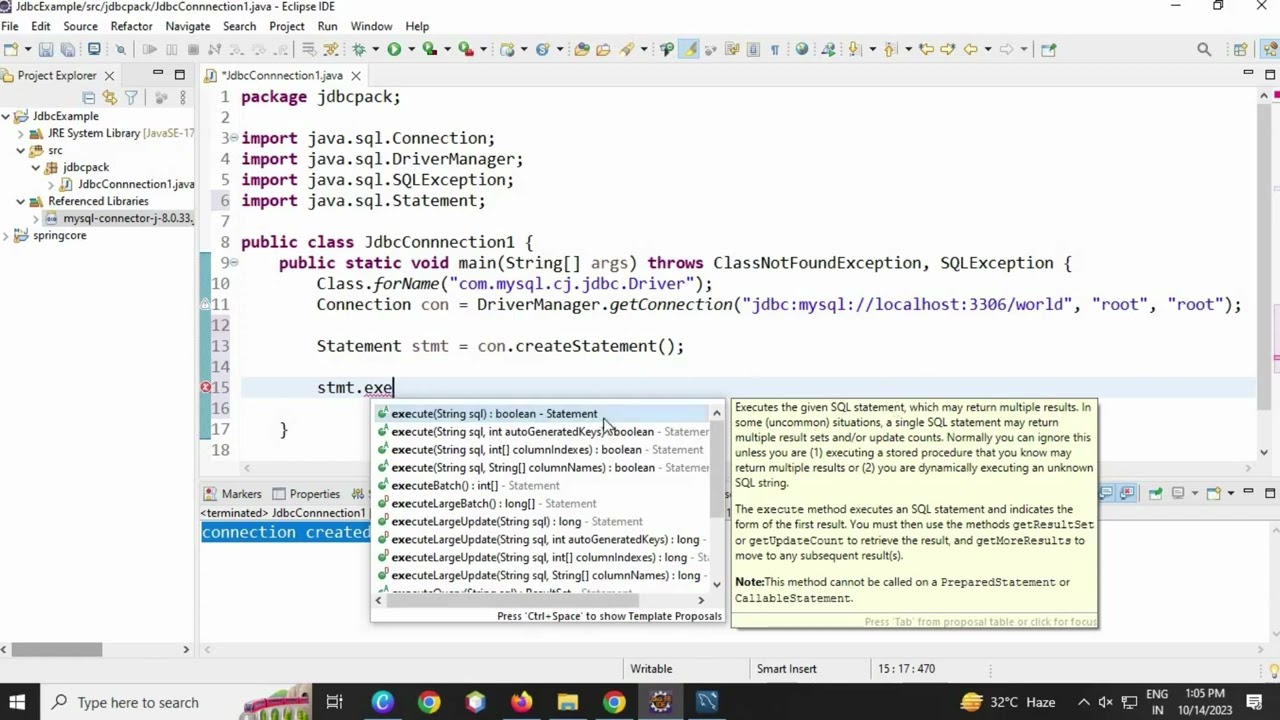 how to use JDBC statement interface in java || java jdbc statement interface