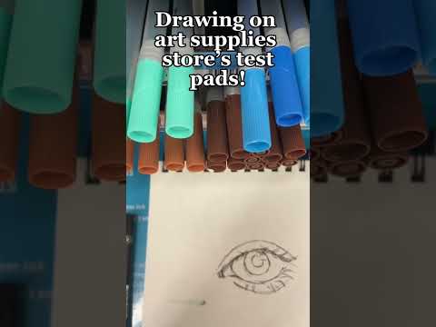 Drawing on Test Pads at Art Supplies Stores