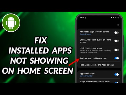 How To Fix Installed Apps Not Showing On Home Screen Android Samsung