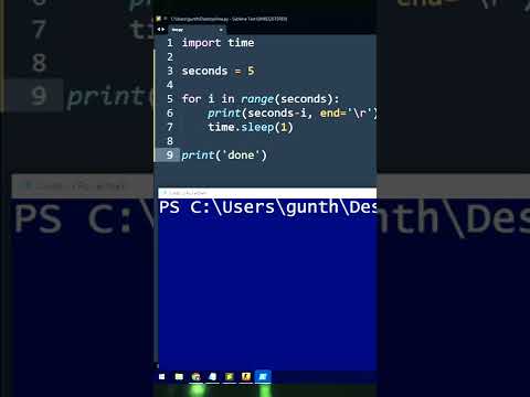 Simplest Countdown Timer on Python | Python Tips and Tricks