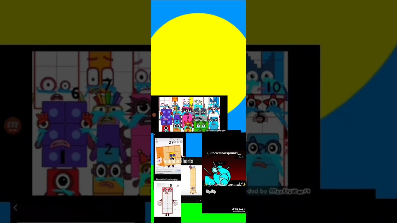 Numberblocks Crying Sprunki Sky Dead