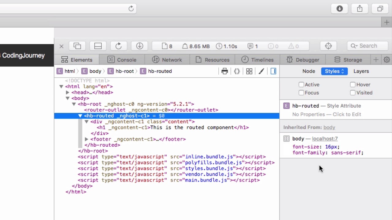Styling Routed Angular Components with HostBinding