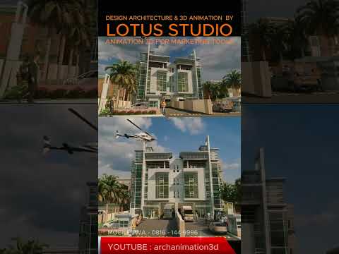 Desain arsitektur dan animasi 3d office warehouse - kantor gudang - cikarang jabar