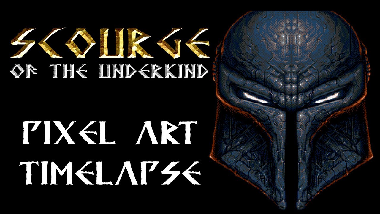 💾 Pixel Art (New Commodore Amiga Game): SCOURGE OF THE UNDERKIND Intro Screen timelapse 💾