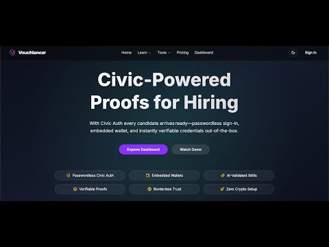 Vouchlancer x Civic Auth — One-Click Web3 Wallet, DIDs & Instant Skill-Pass VC