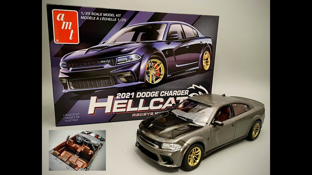 NEW 2021 Dodge Charger Hellcat Redeye Widebody 1/25 Scale Model Kit Build How To Assemble Paint