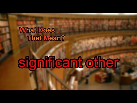What does significant other mean?