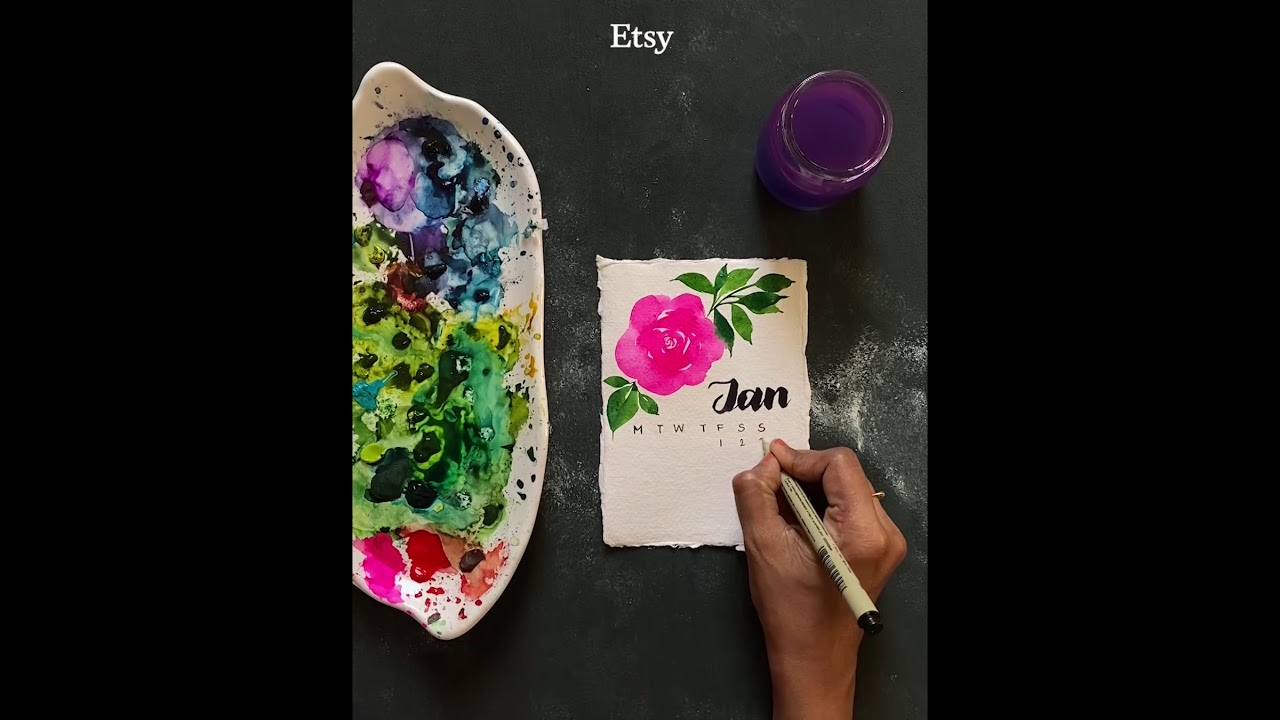 DIY | Personalised calendar | Etsy