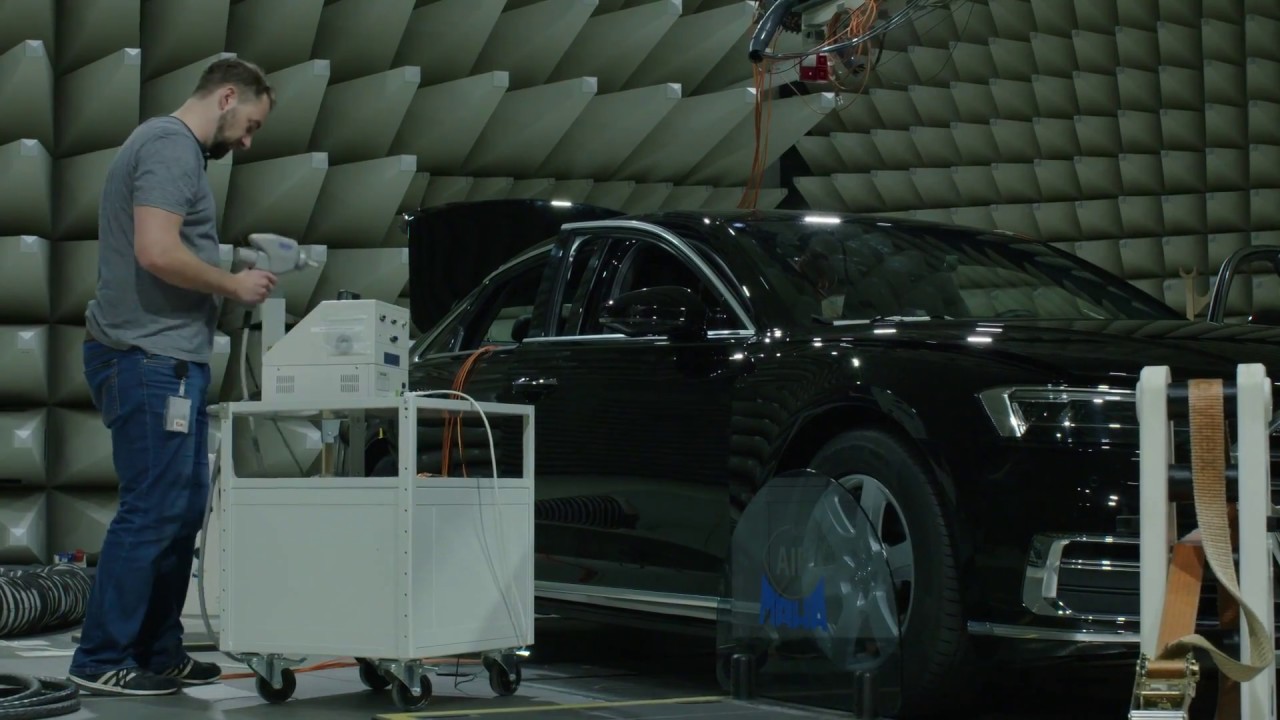 Audi A8 Development - Testing Electromagnetic Compatibility | AutoMotoTV