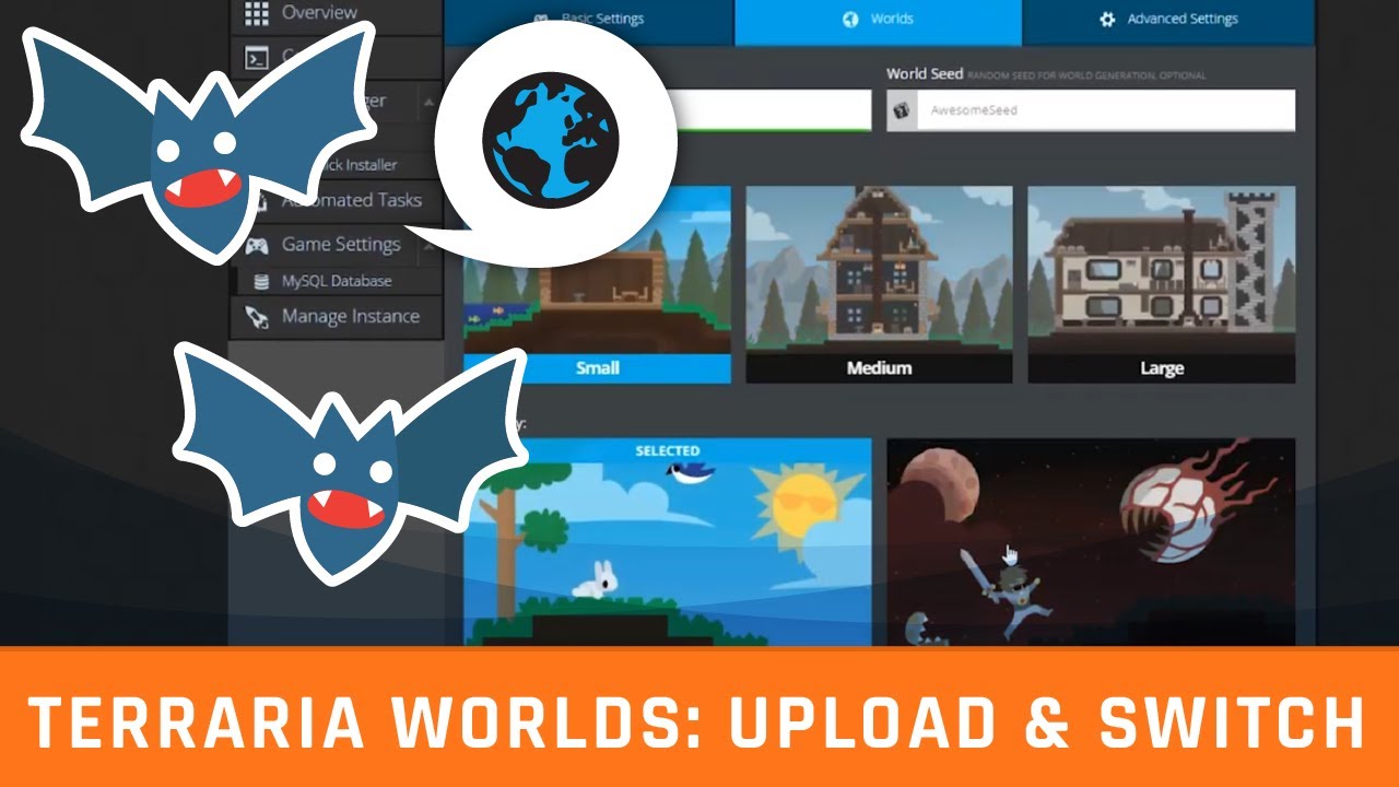 Terraria -  Uploading and Switching Worlds