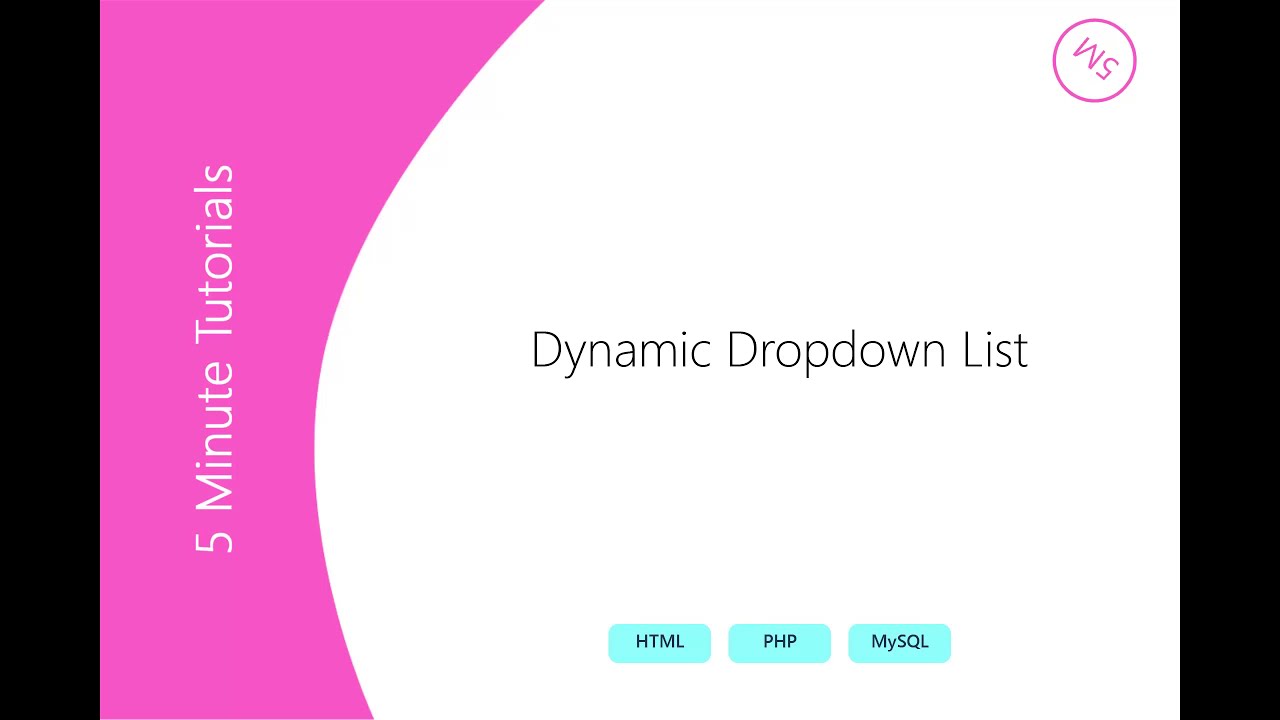 Dynamic Dropdown using HTML, PHP and MySQL