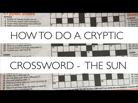 How To Do a Cryptic Crossword: Today’s Sun. A Beginner’s Guide #crypticcrosswordanswers