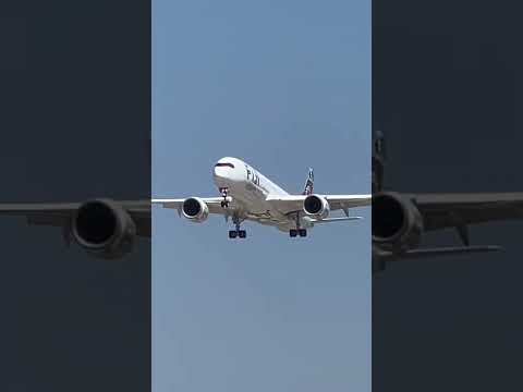 Fiji Airways Airbus A350-900 Landing at Los Angeles (LAX) From Nadi (NAN) | DQ-FAI