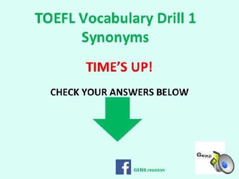 TOEFL Vocabulary Drill Synonyms 6 (50 questions)