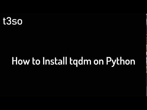 How to Install tqdm on Python