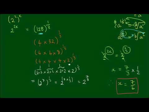 Solving 4^x = ∛128 (cubed-root of 128)