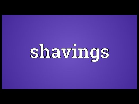 Shavings Meaning