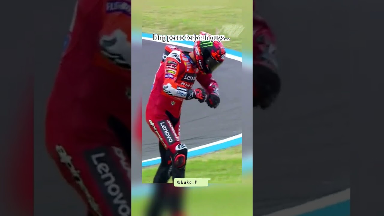 king pecco terjatuh guys...... #video #shortvideo #motogp #gofree