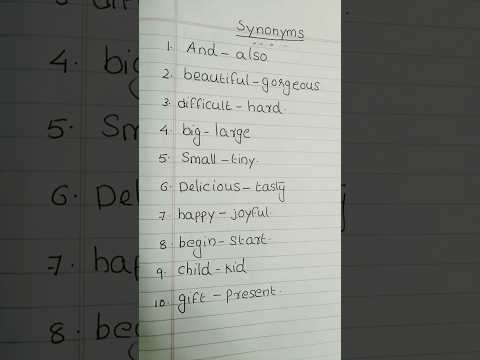 Synonyms #english #EZ#learning #simple#words#examples#forkids #practice