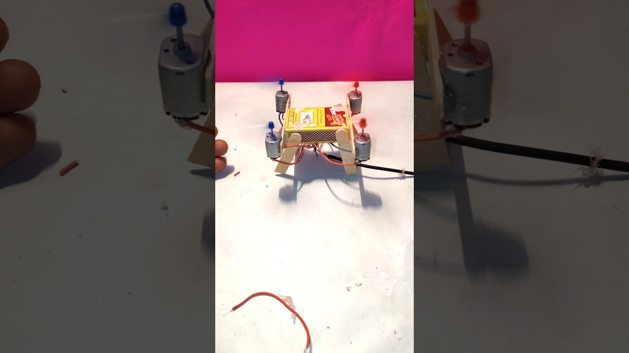 How to make mini drone with dc motor project | #tech #dcmotor #drone