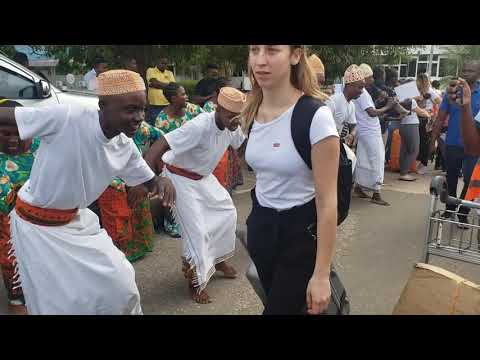 Welcoming the Tourists at Zanzibar International Airport