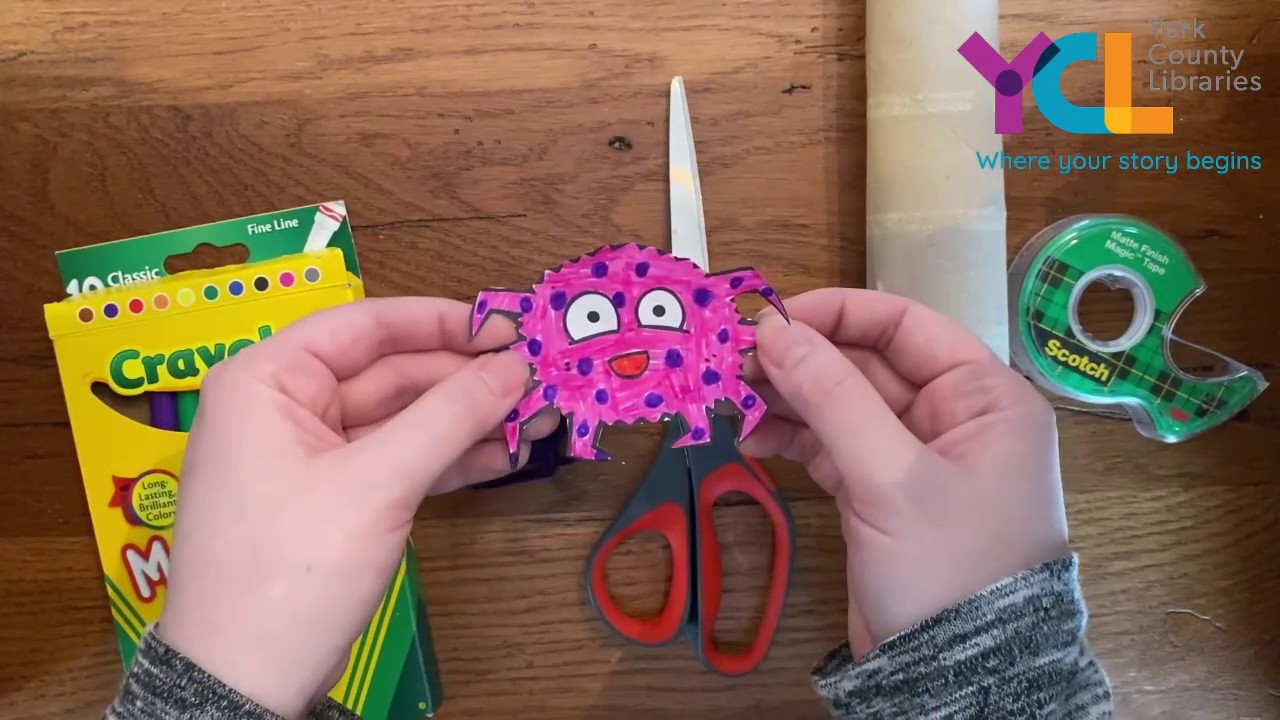 Make an Itsy Bitsy Spider Craft with Miss Jenny from Dover Library! Ages 3+