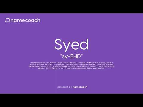 How to Pronunce Syed