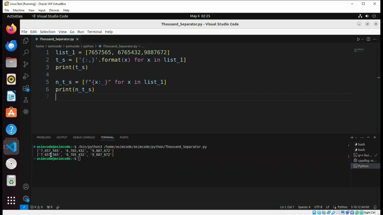 How to Add a Thousand Separator in Python