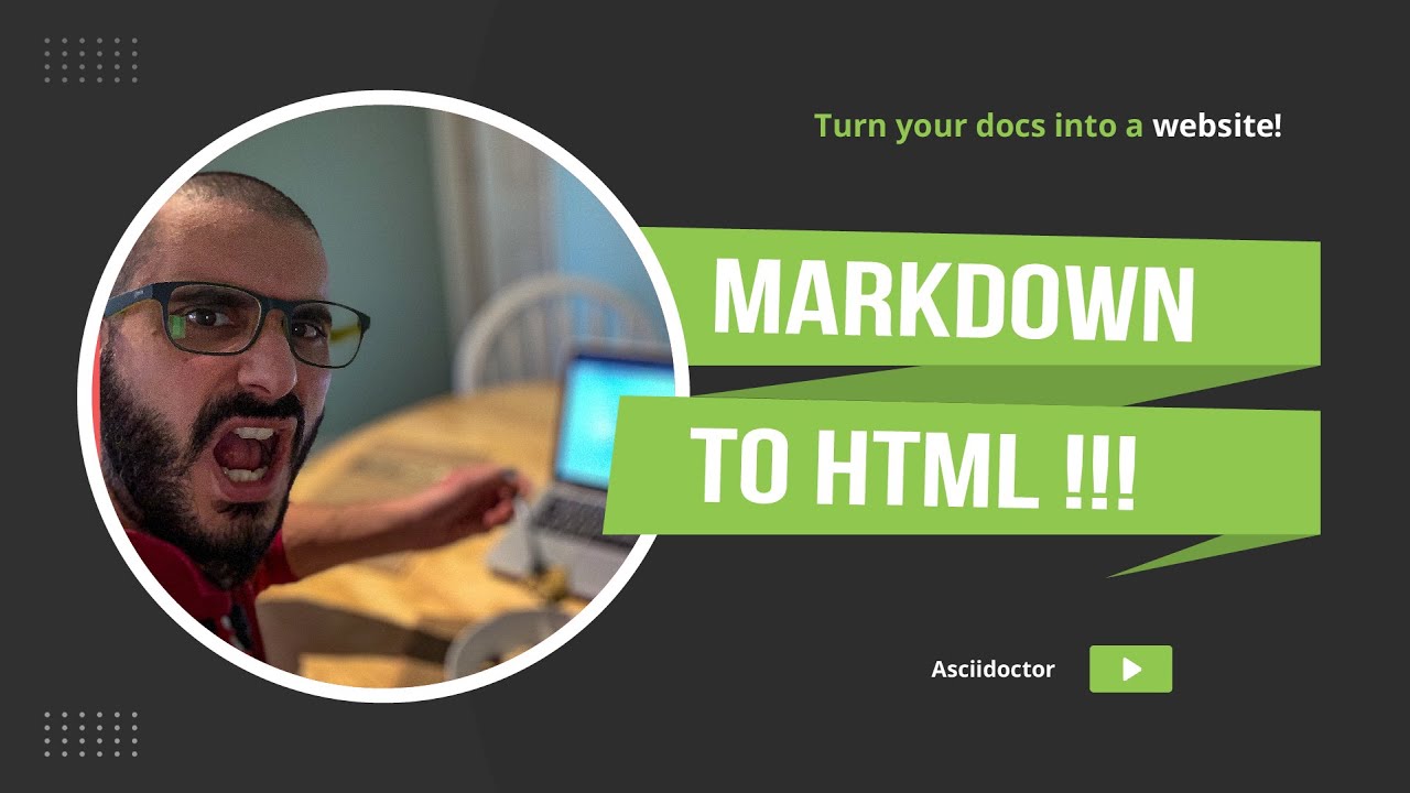 Asciidocs converts markdown docs to html website host on GitHub Pages  #Shorts