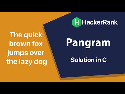 Pangram | HackerRank